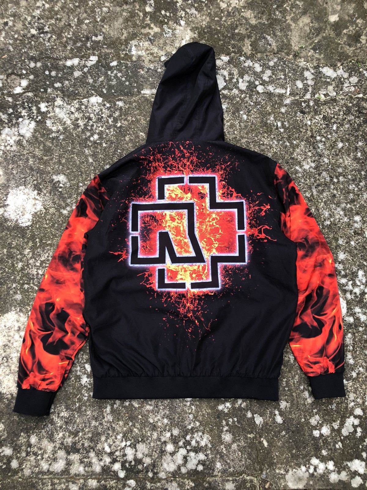 Band Tees × Rock T Shirt × Vintage Rammstein flame hoodie Jacket | Grailed