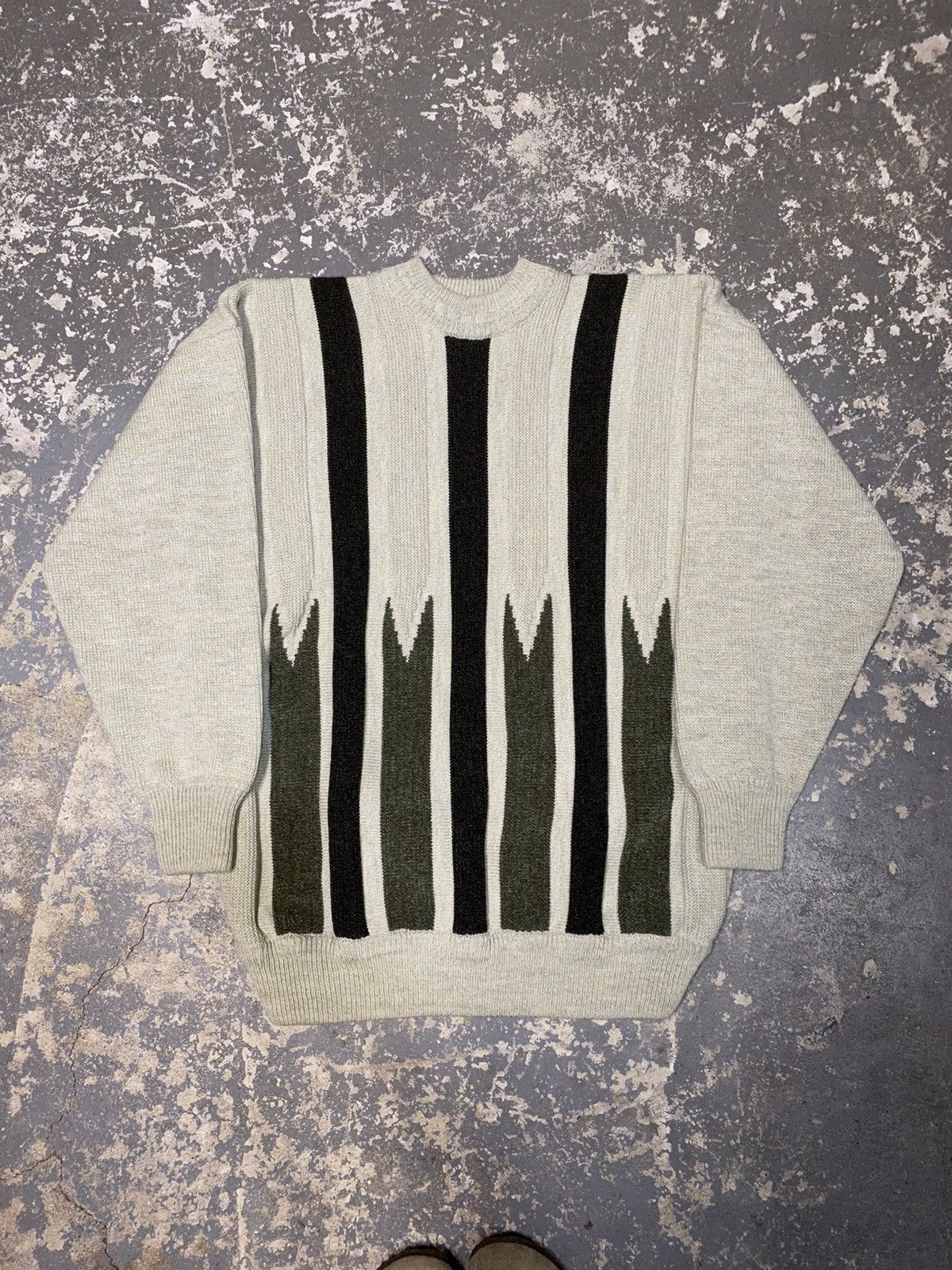 Vintage Vintage 3D Knit Tricot & Clothes Eathtone Colorful Sweater ...