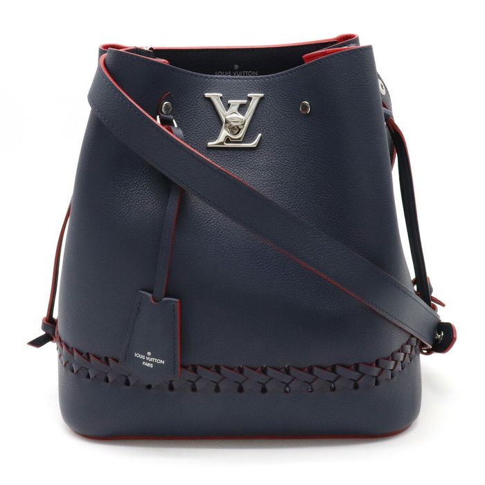 Louis Vuitton Louis Vuitton Lock Me Bucket Leather Marine Rouge | Grailed