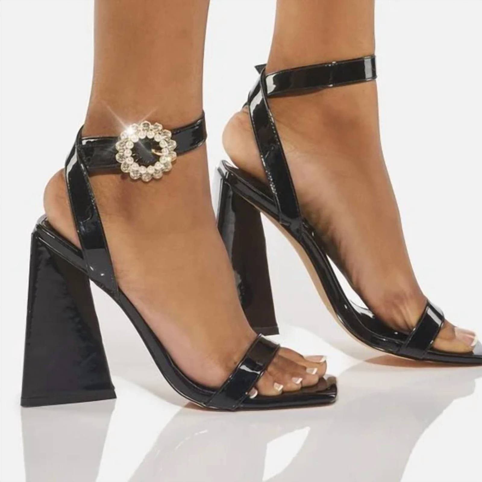 Designer LEMON DROP BY PRIVILEGED Journey Jewel Heels In Black | Grailed