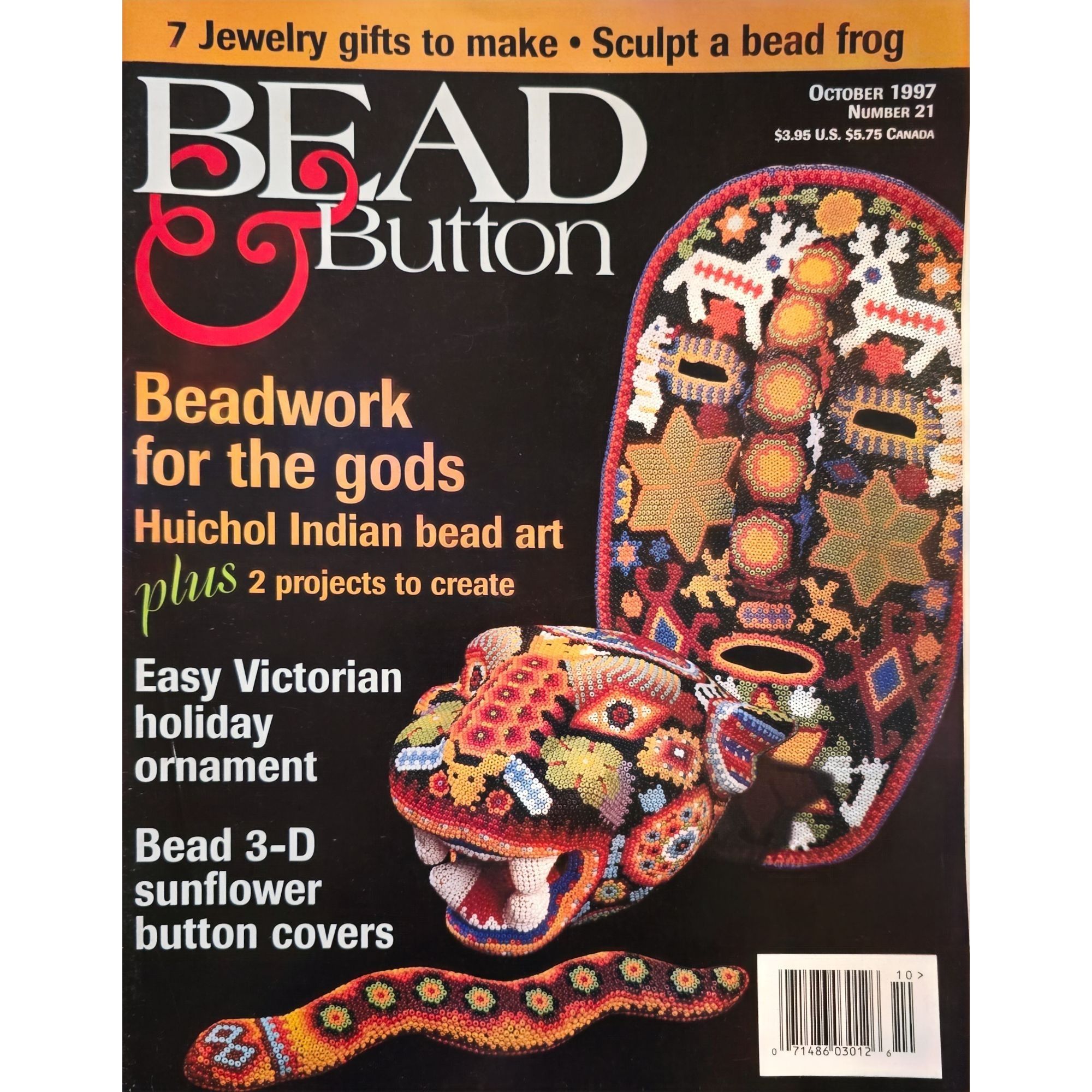 Vintage Bead and Button Magazine October 1997 Number 21 Beadwork For ...