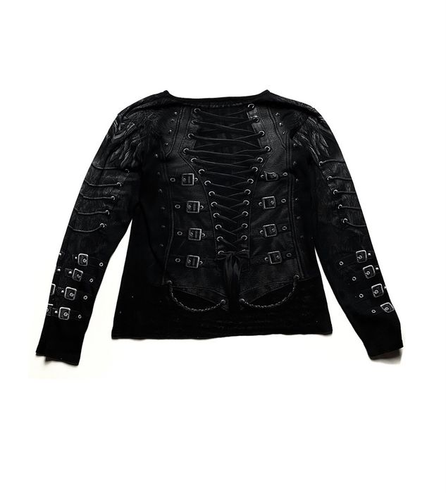 Skulls Y2K Vintage Spiral Skull Gothic Punk Avant Garde L/S Tee | Grailed