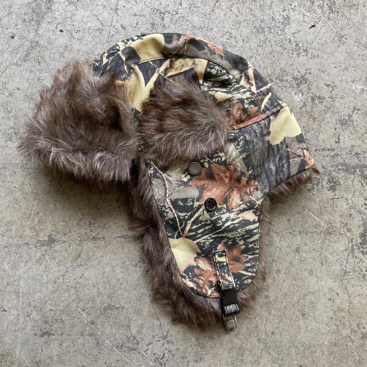 Streetwear Dakota Dan Fur Trapper Hat Camo Leaves | Grailed