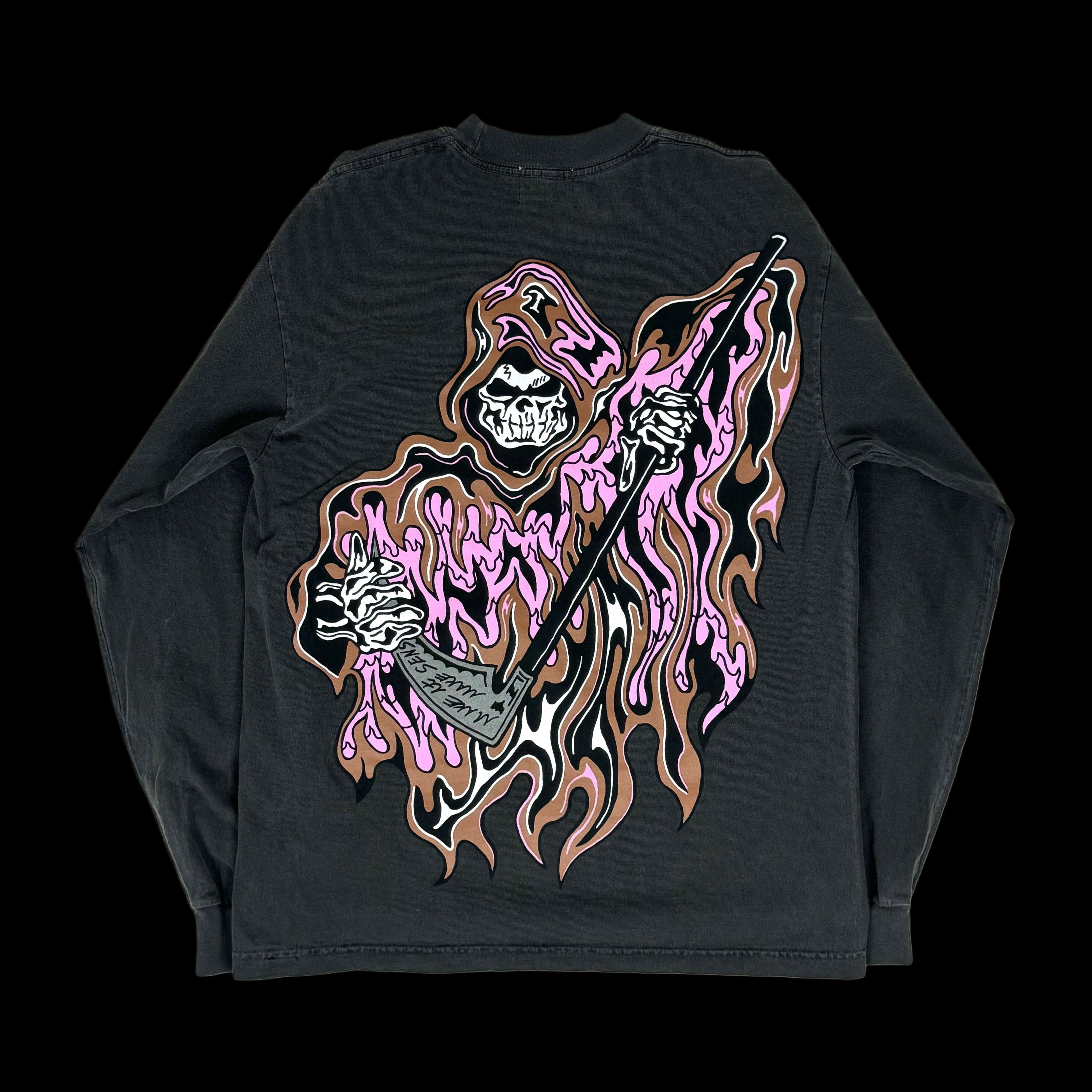 Warren Lotas warren lotas chainlink reaper l/s tee pink brown long ...