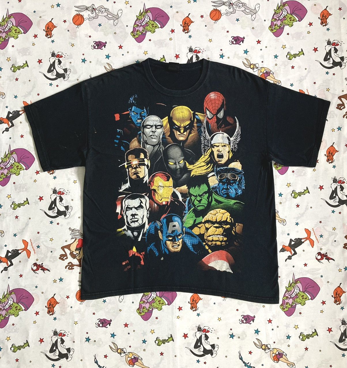 Vintage Y2K Mad Engine Marvel Big Graphic Avengers Tee | Grailed