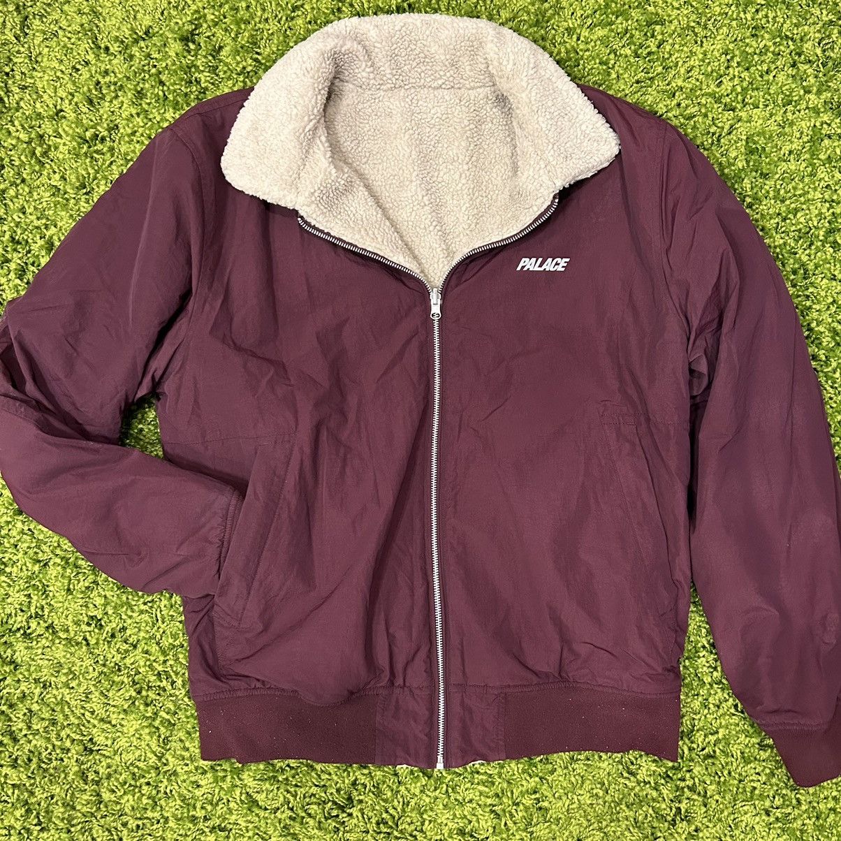 Palace palace reverso sherpa fig jacket | Grailed