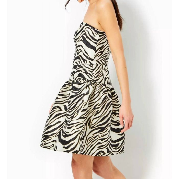 Lilly Pulitzer LILLY PULITZER Akela Strapless Jacquard Dress In Black ...
