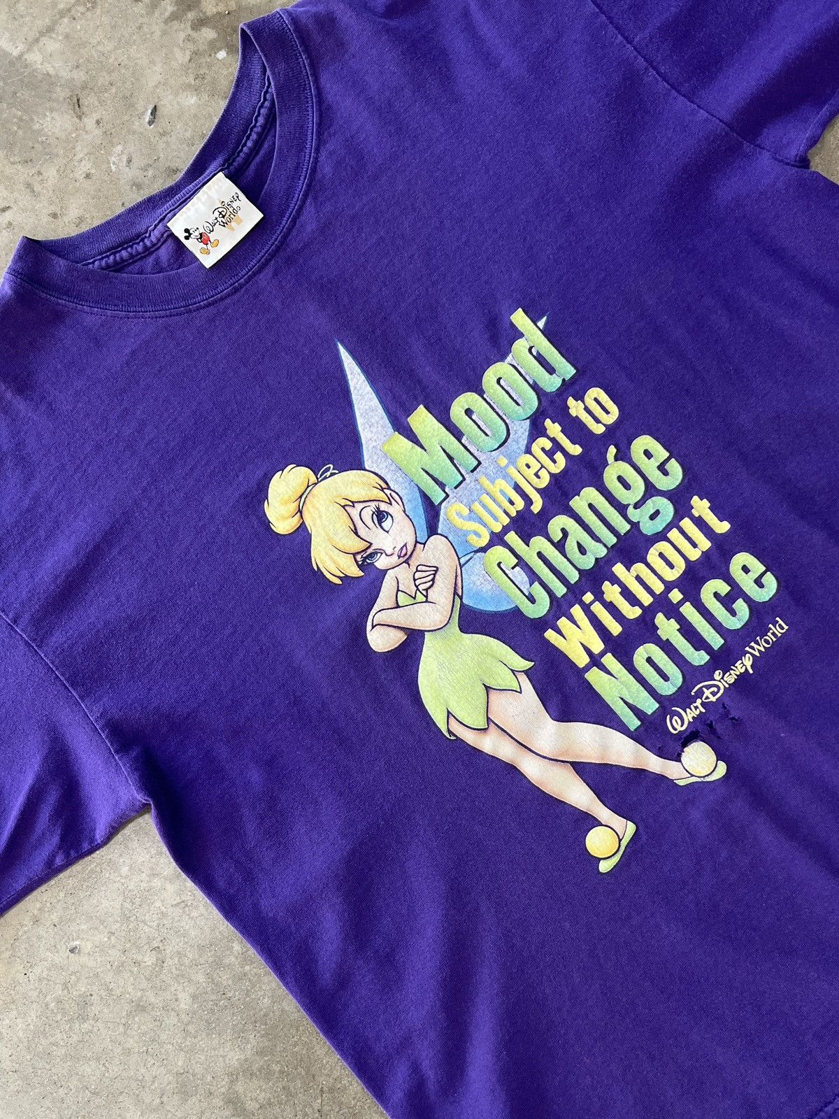Disney × Vintage Vintage Early 2000s Tinker Bell Mood Tee Large | Grailed