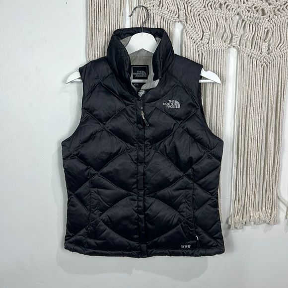 The North Face Womens The North Face Small Puffer Vest Metallic Black ...
