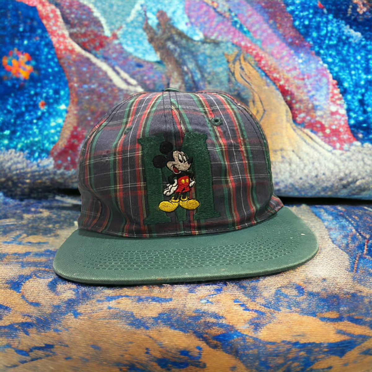 Disney × Vintage Vintage 90’s Disney Green Mickey Mouse Hat | Grailed