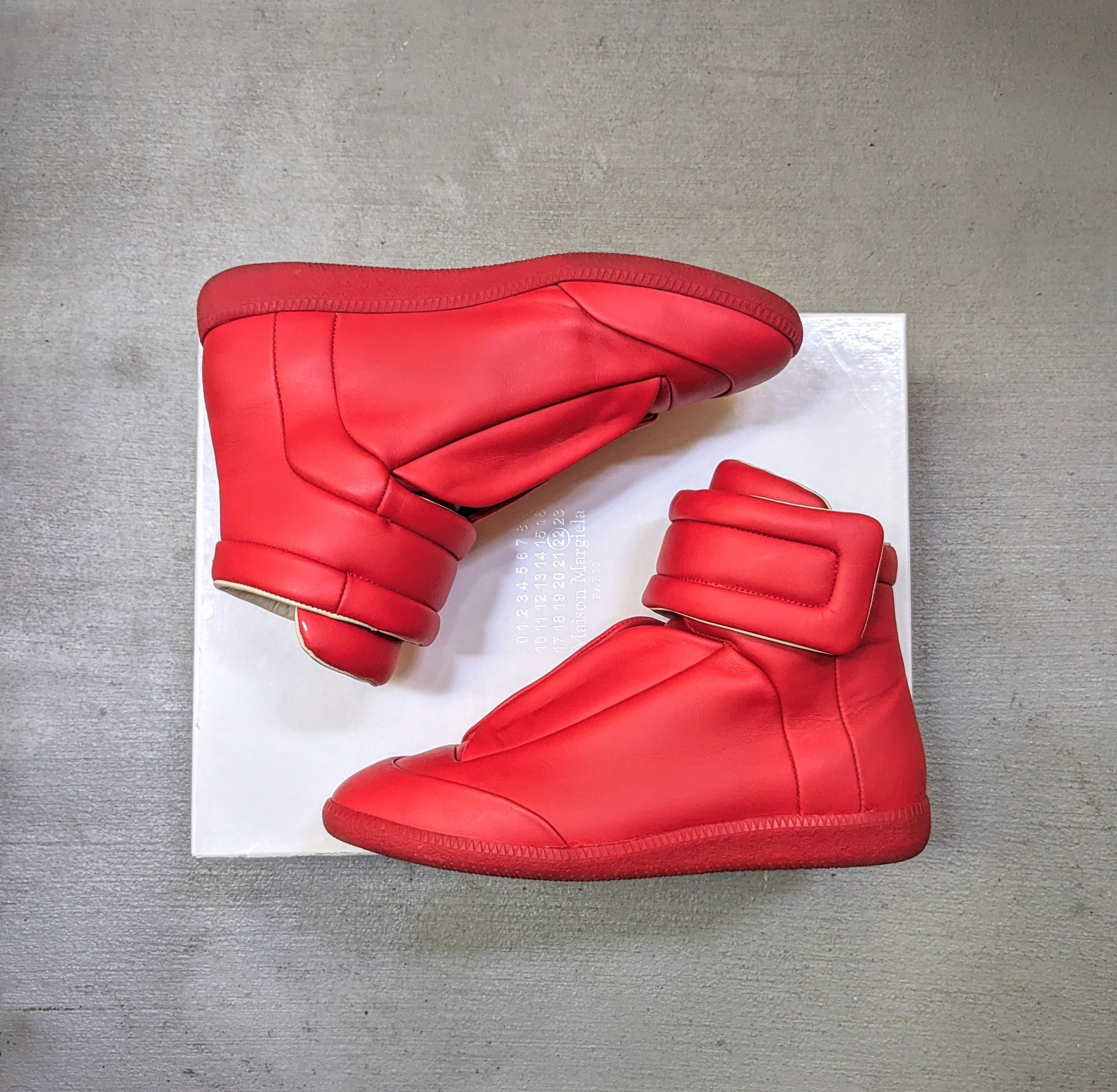 Maison Margiela Maison Margiela Future Red Size 9 42 Leather High Tops | Grailed