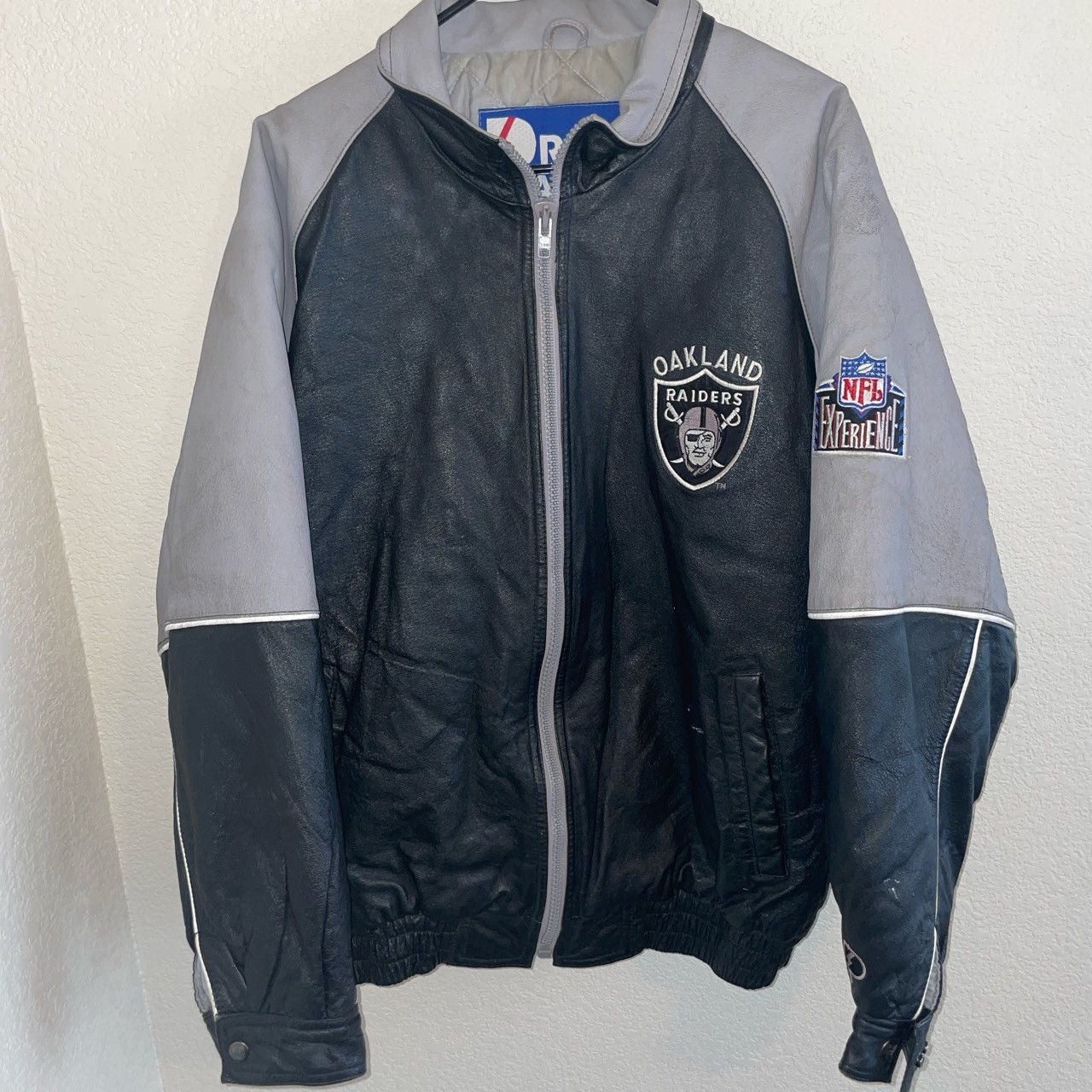 Pro Player Vintage “Oakland Raiders” Leather Jacket from Pro Player ...