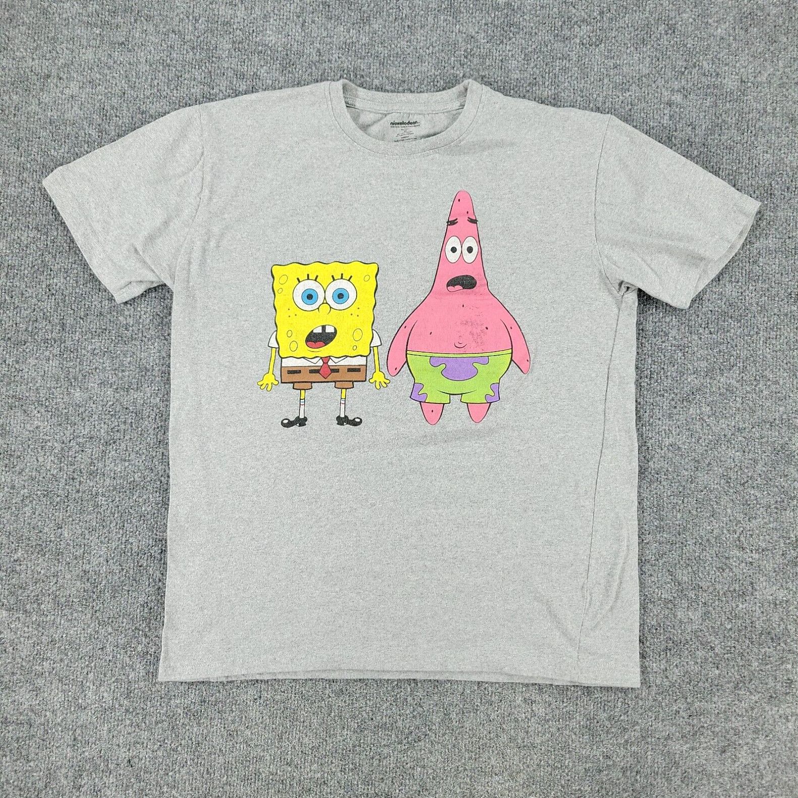 Nickelodeon SpongeBob SquarePants Shirt Men's Medium Gray Nickelodeon ...