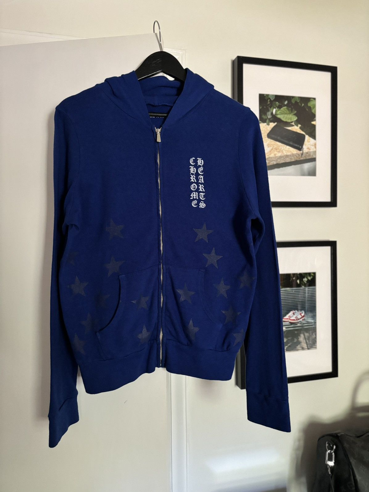 Chrome Hearts 🌊 MIAMI BLUE CHROME STAR HOODIE | Grailed