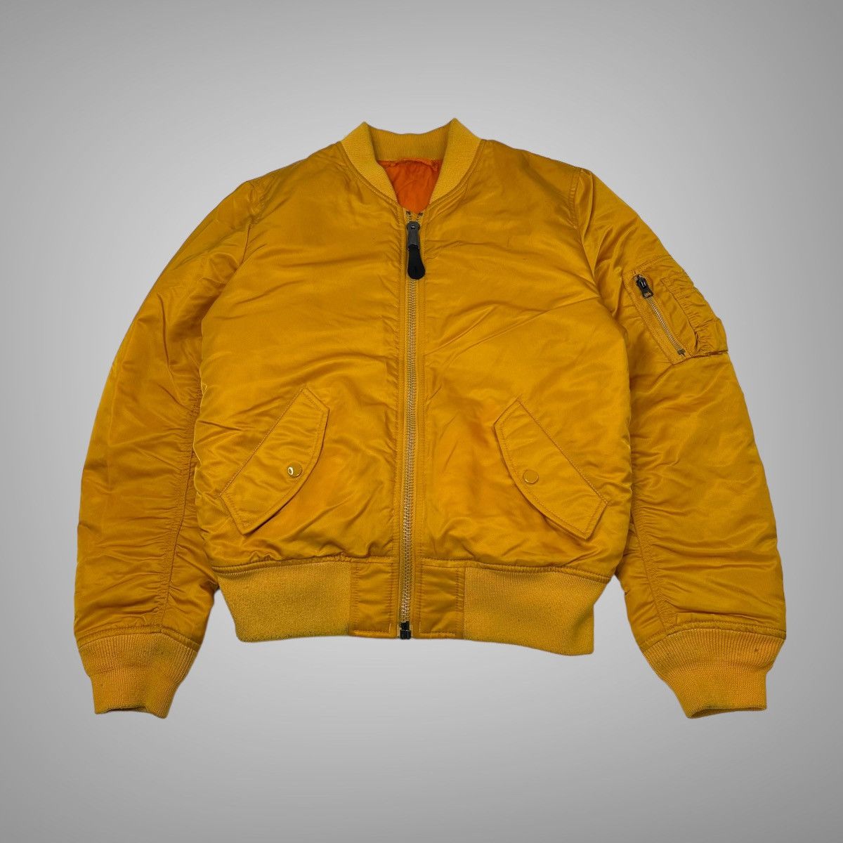 Vintage Vintage yellow reversible alpha industries bombers jacket | Grailed