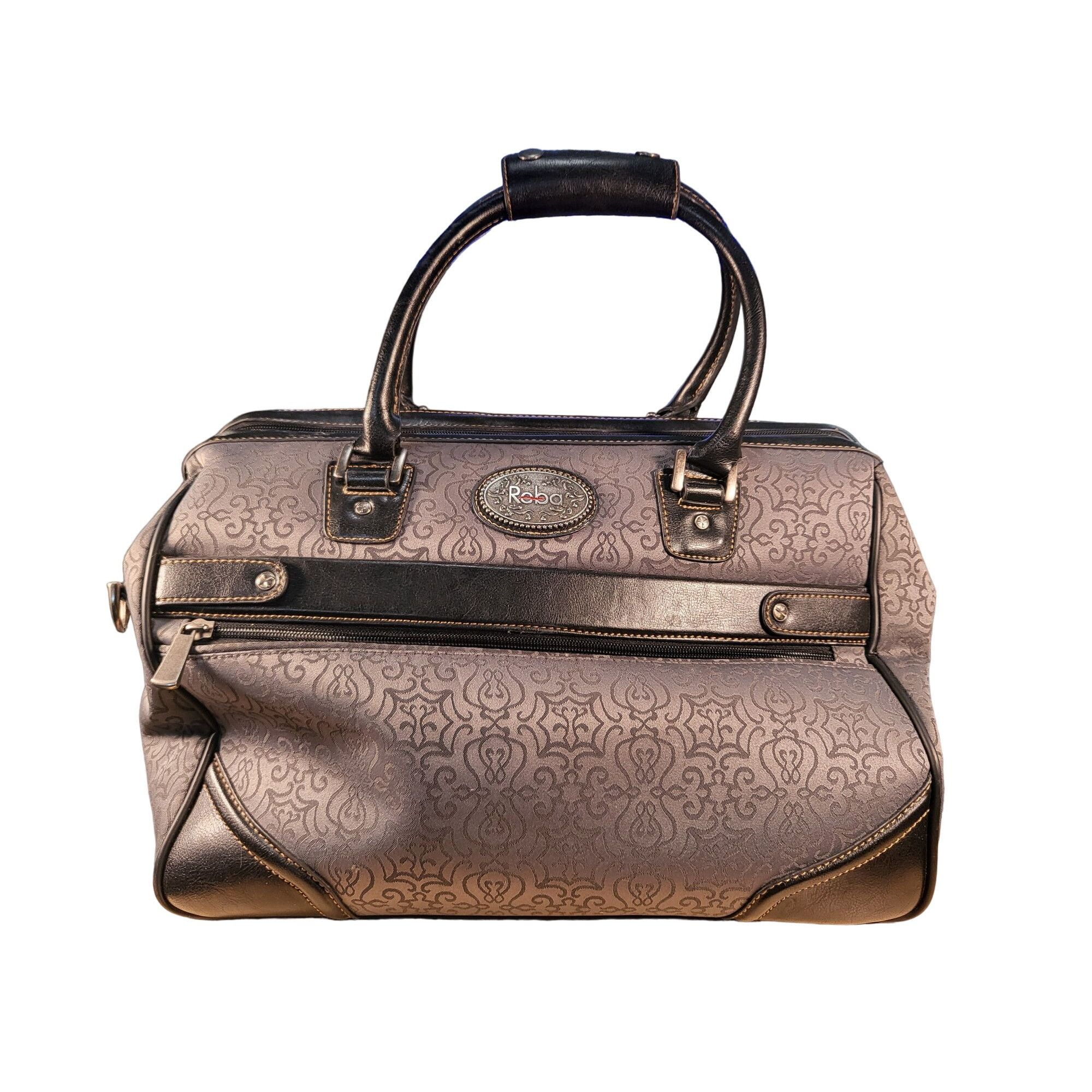 Vintage Vintage Reba Duffle Bag Double Handle Full Zip Western Gray ...