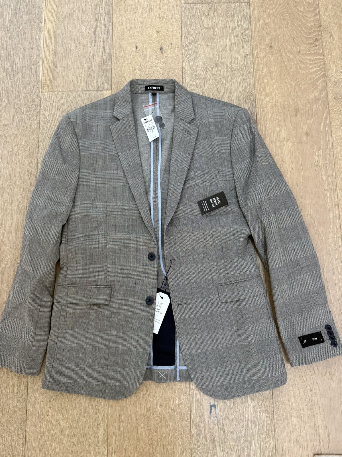 Express Express Slim Navy Wool Blend Suit Jacket 38R | Grailed
