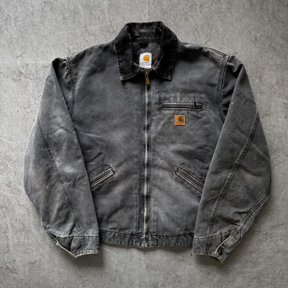 Carhartt × Streetwear × Vintage Vintage faded black/gray PTL Carhartt detroit jacket | Grailed