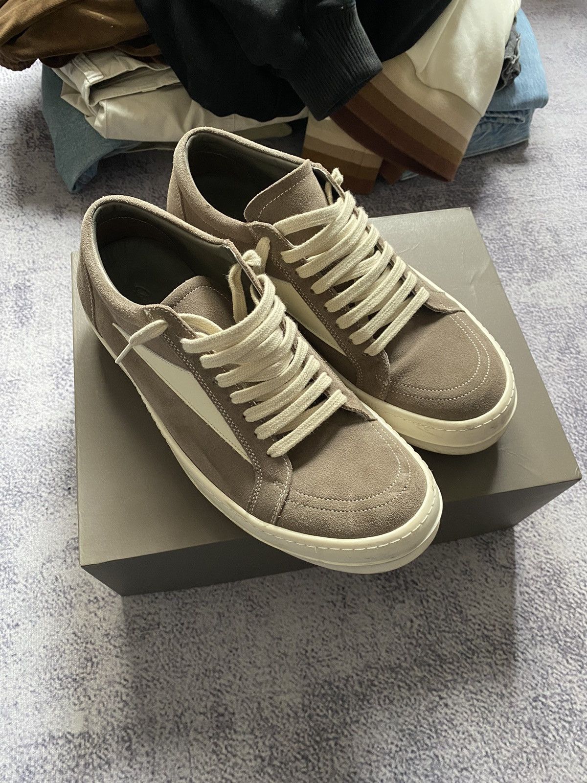 Rick Owens Rick Owens Low-Top Sneaker Suede “Vans” | Grailed