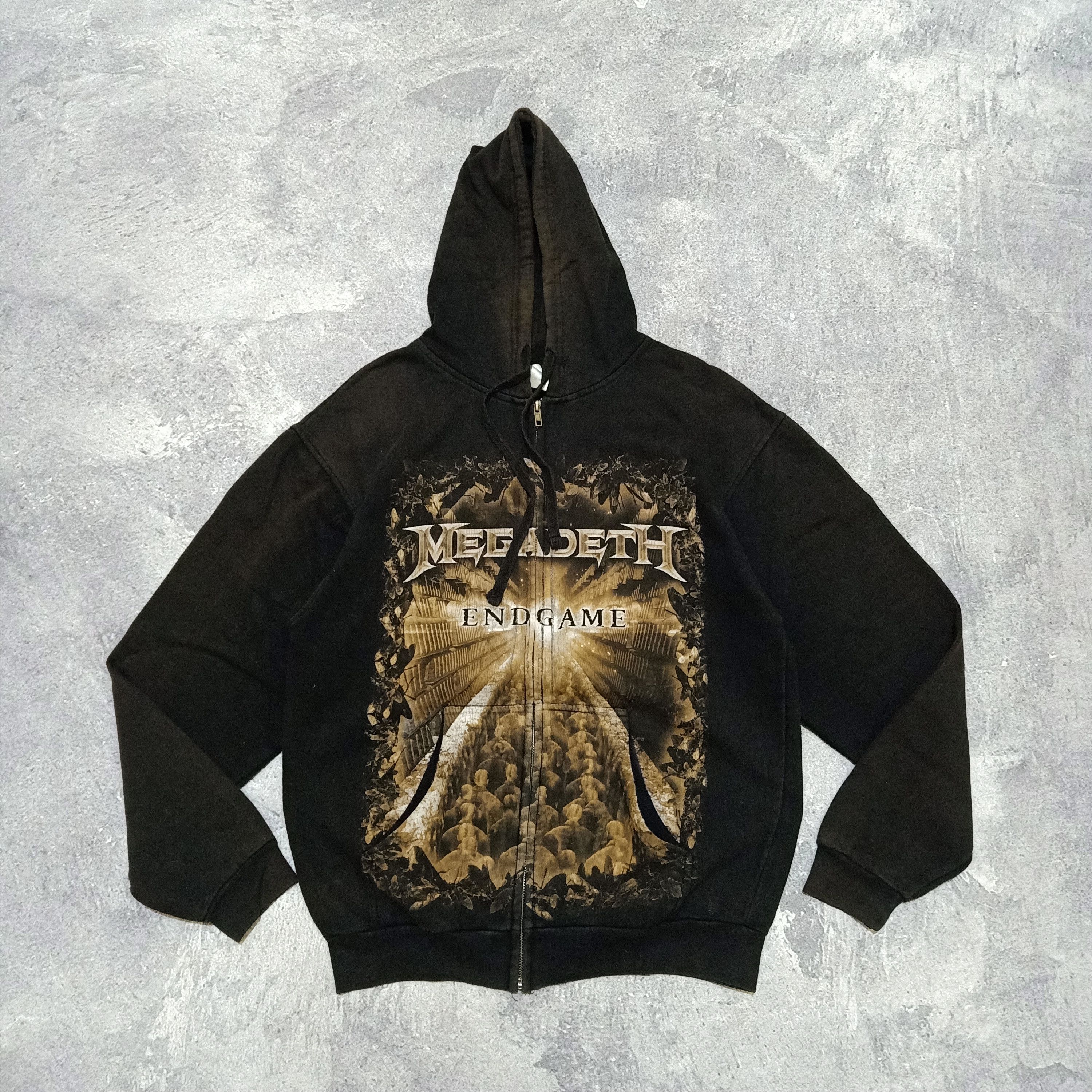 Band Tees × Megadeth × Vintage Hoodie jacket Exposed to the sun ...