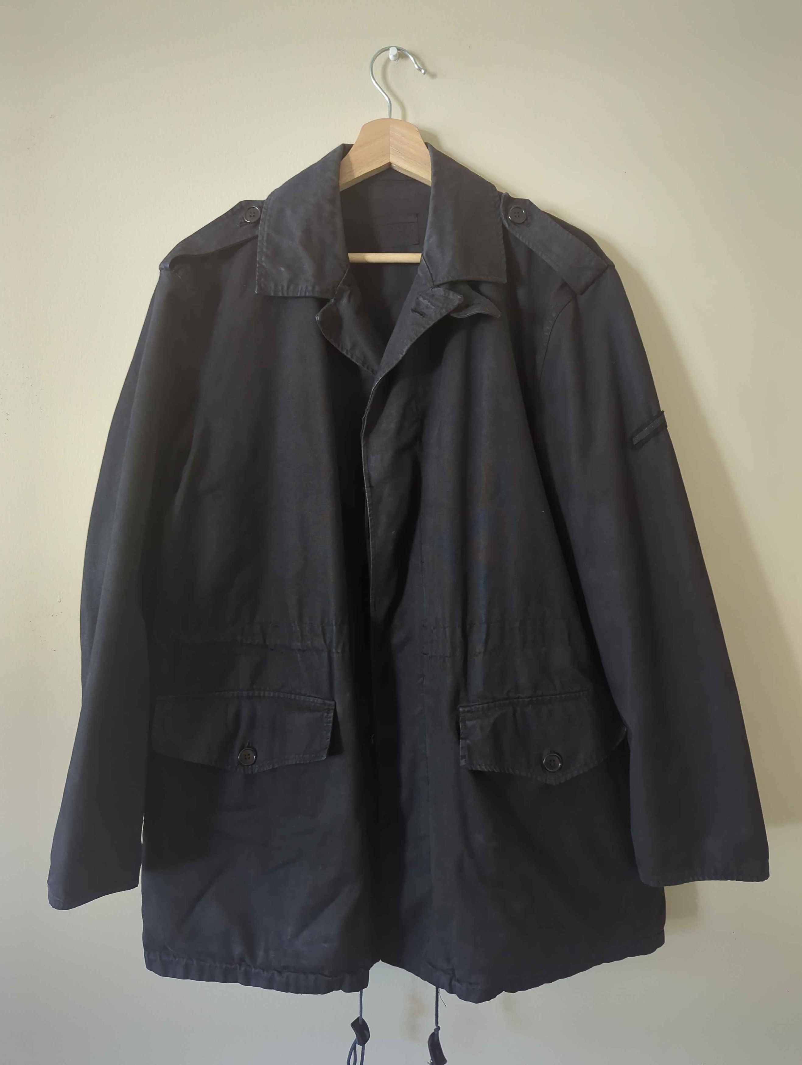 Military × Vintage Seyntex Belgian Black Cotton Vintage Military Jacket ...