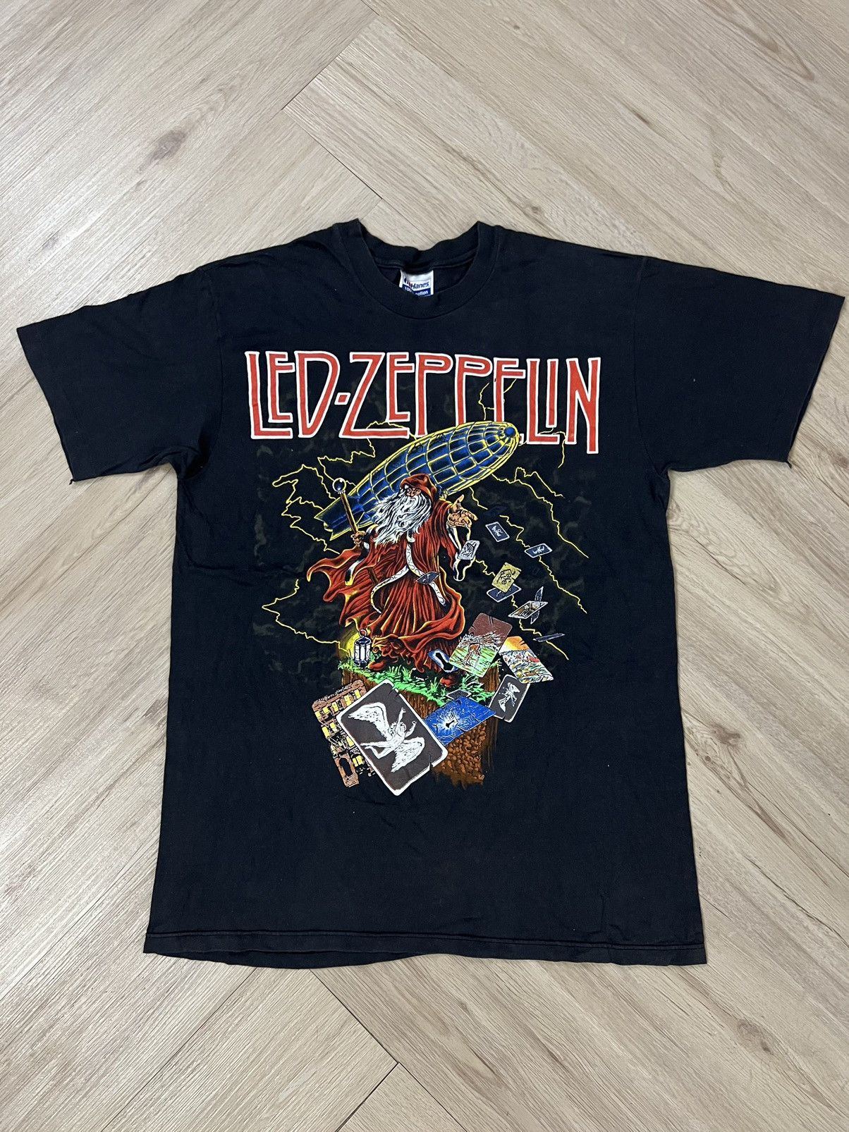 Led Zeppelin × Vintage Vintage Led Zeppelin Hermit Wizard 90s Shirt ...