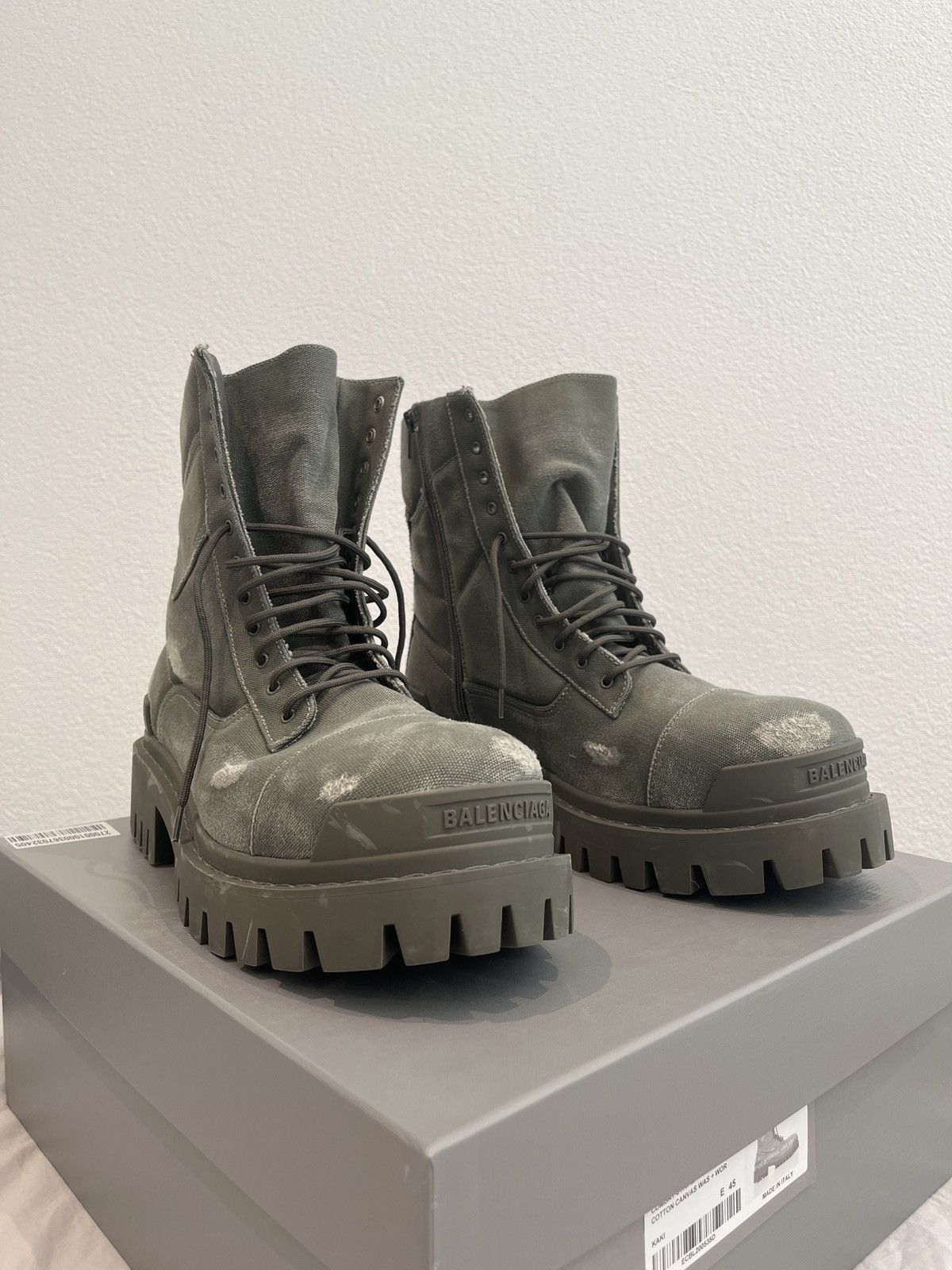 Balenciaga Balenciaga Combat Strike Canvas Boots | Grailed