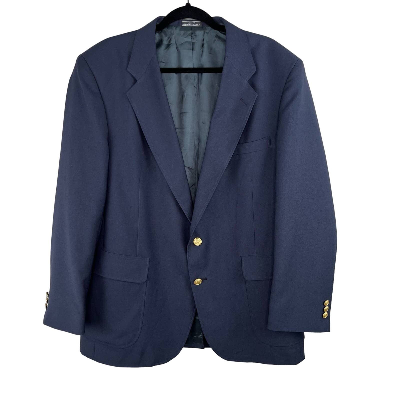 David Taylor David Taylor Navy Blue Single Vent Suit Jacket Sport Coat ...