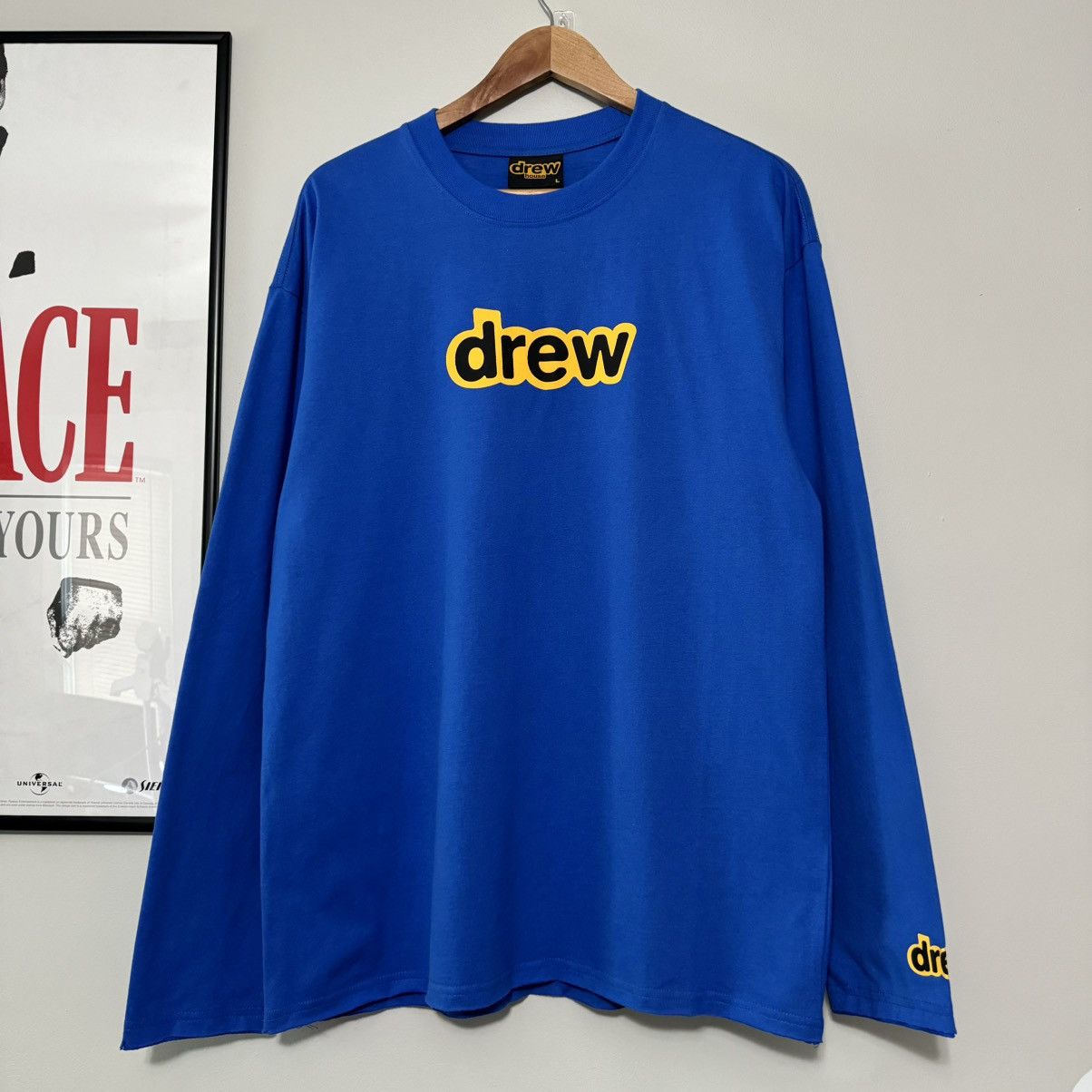 Justin Bieber RARE DREW HOUSE BLUE LONG SLEEVE TEE | Grailed