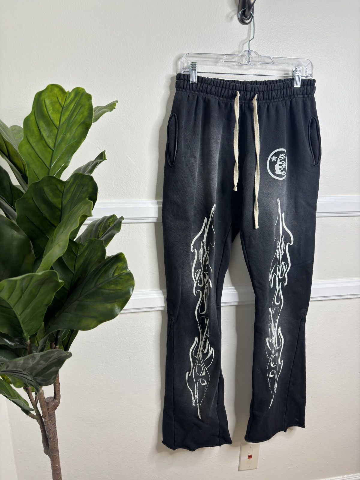 HELLSTAR Hellstar Studios Racer Flare Sweatpants Black | Grailed