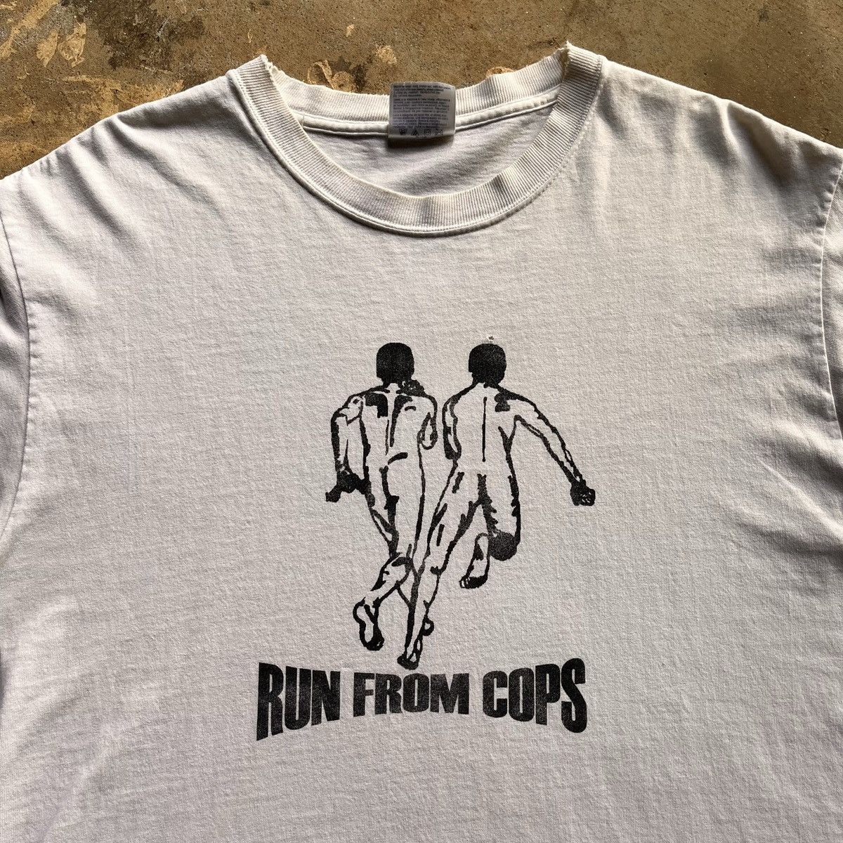 Vintage Vintage 2001 Crooked Jimmy Run From Cops Grunge Punk Emo Tee ...