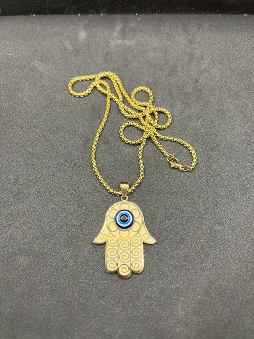 Jw Hamsa evil eye hand chain necklace | Grailed
