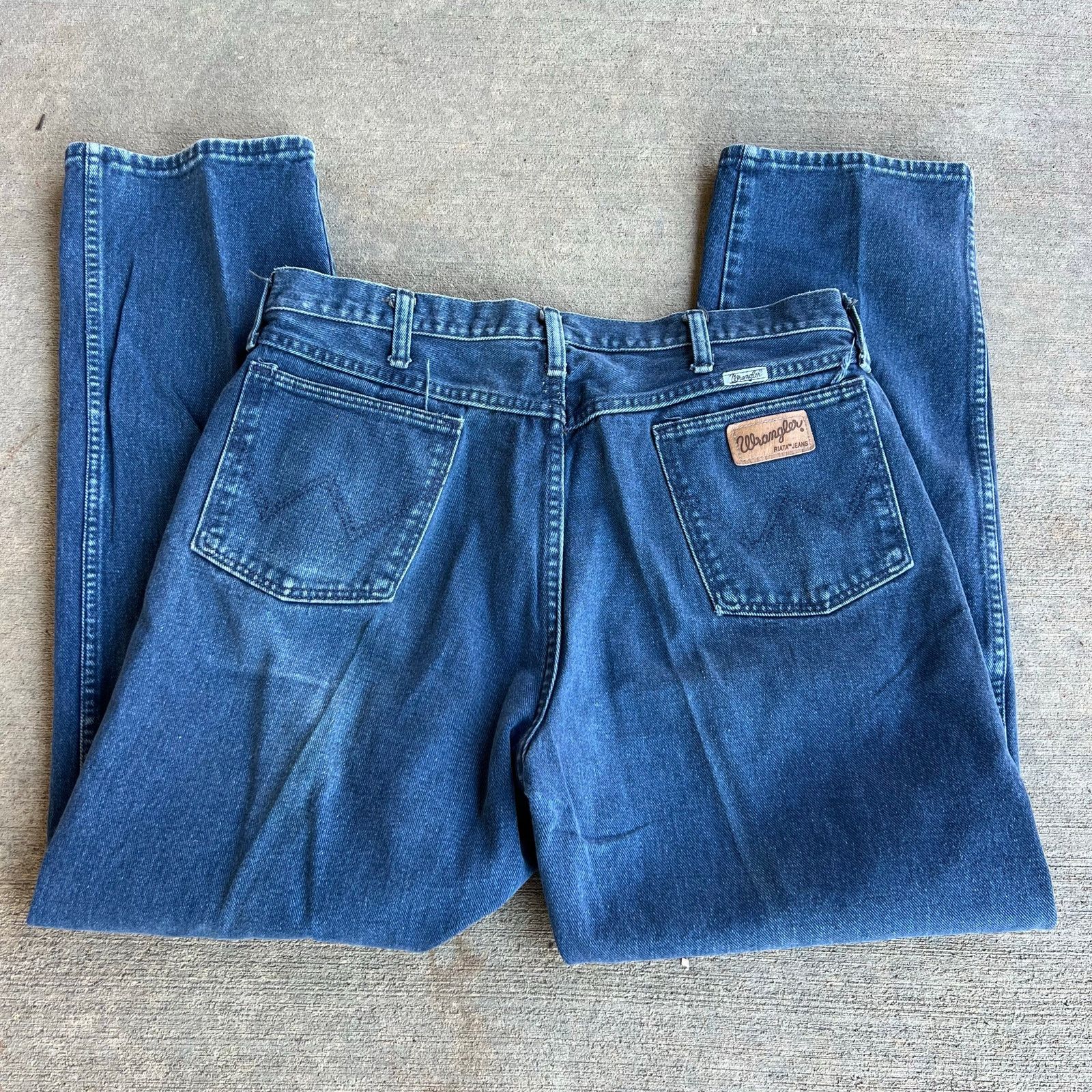 Wrangler 80s Wrangler Riata Relaxed Fit Cowboy Jeans Indigo 38x32 | Grailed