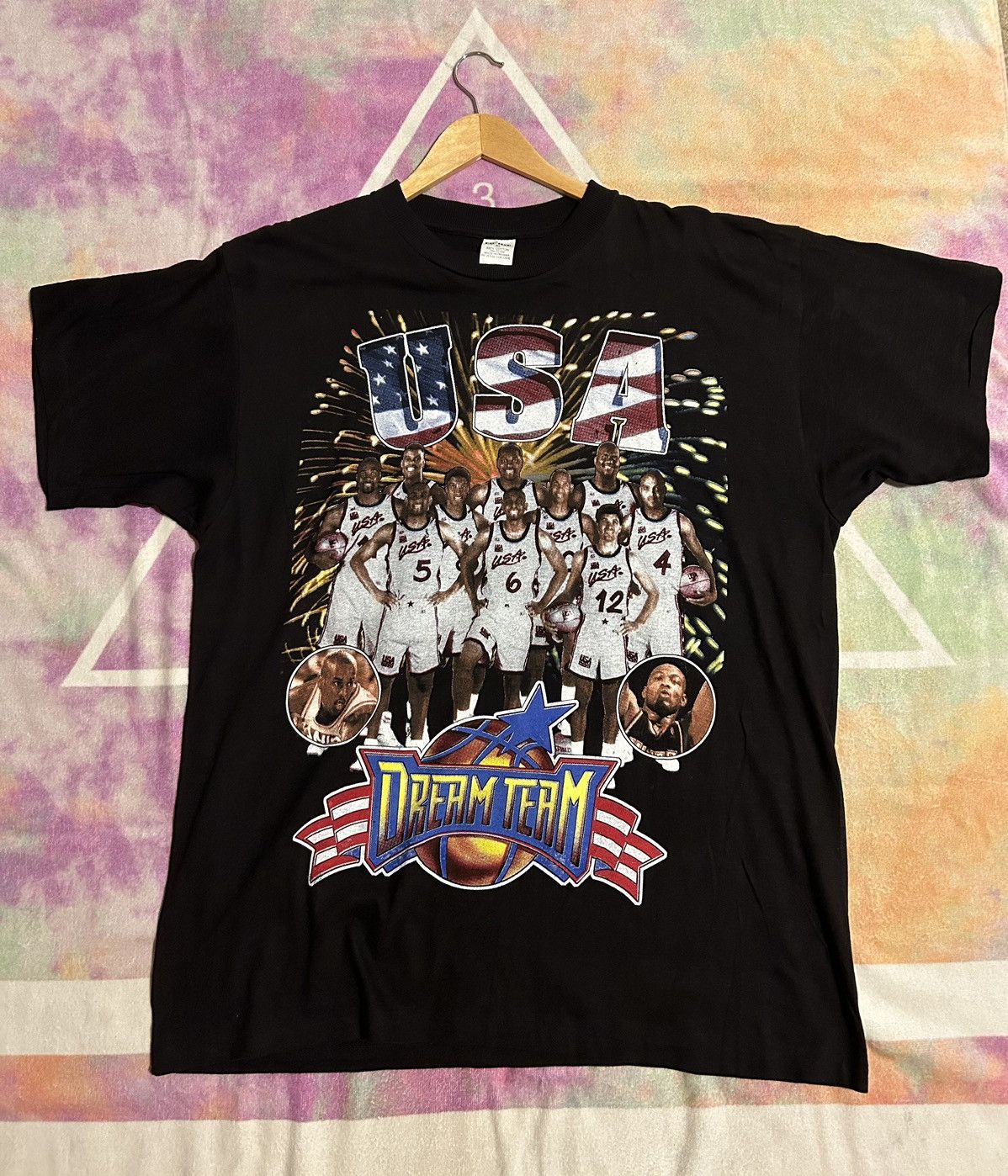 Vintage Vintage 90s NBA Dream Team USA Olympics Rap Tee Sz XL | Grailed