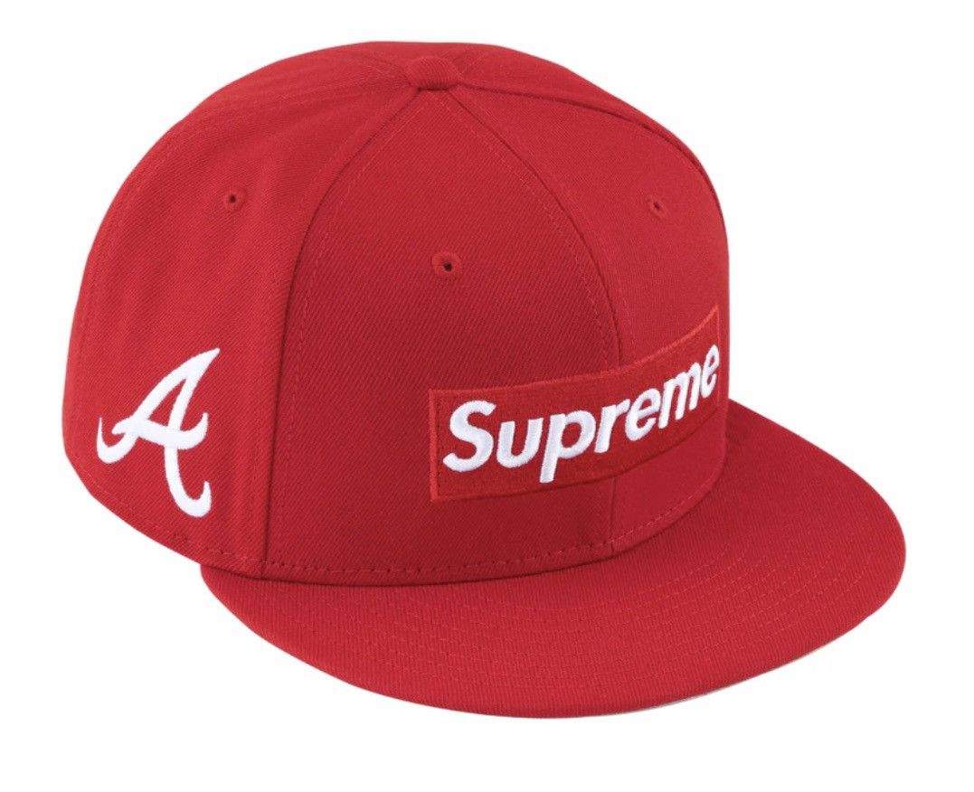 Supreme Supreme MLB Teams Atlanta Box Logo New Era Fitted Cap | Grailed
