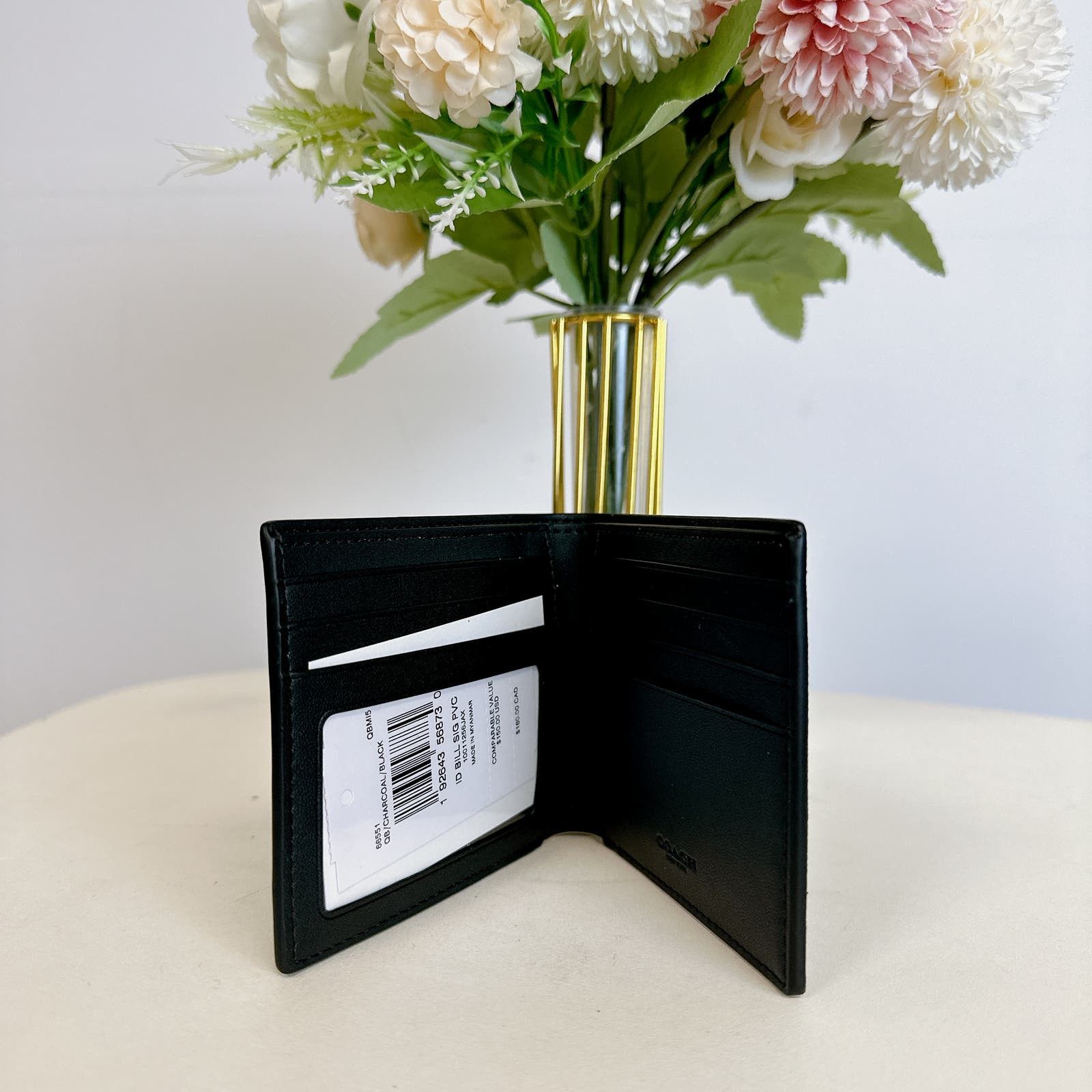 Coach Coach 66551 Id Billfold Wallet In Signature Canvas IN Black | Grailed