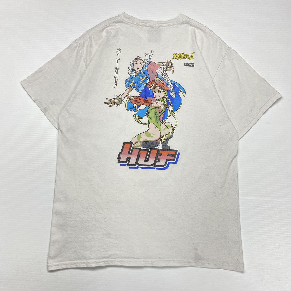 Vintage Huf Capcom Street Fighter Chun-Li Cammy White Graphic Tee M ...