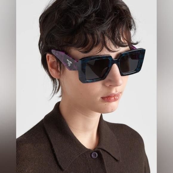 Prada 💯 - Authentic New PRADAAcetate Symbole Sunglasses SPR 23Y S | Grailed