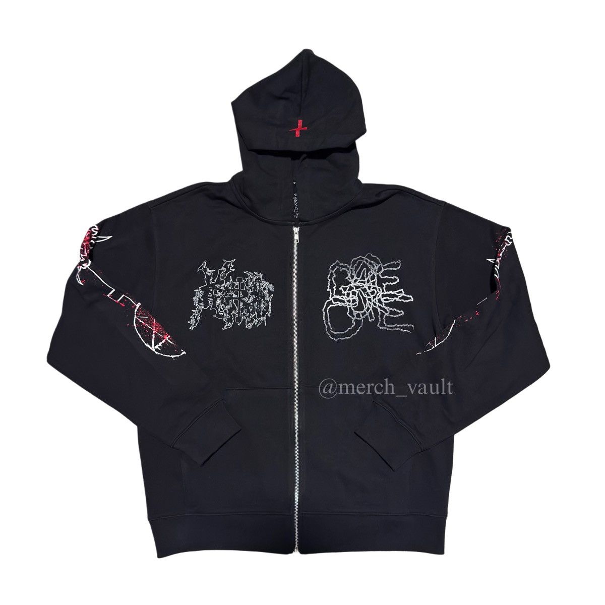 Playboi Carti Ken Carson Antagonist Tour Gore Core Zip Up Hoodie | Grailed