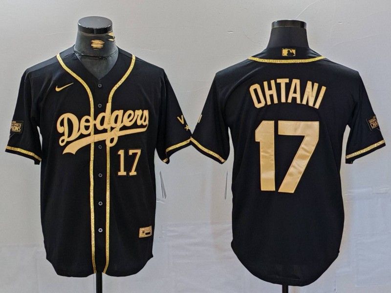 Custom Los Angeles Dodgers Men #17 Shohei Ohtani Jersey Black | Grailed