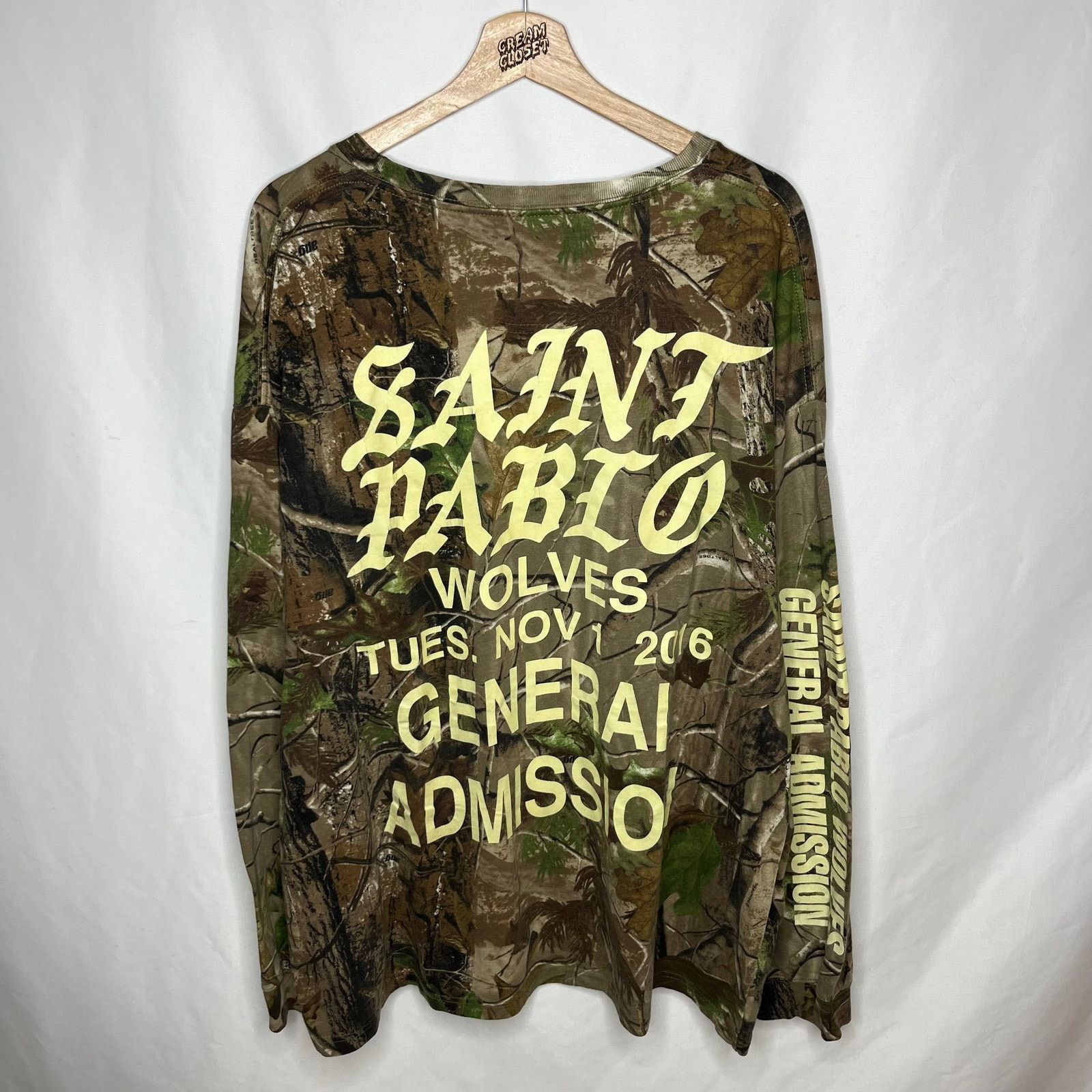 Kanye West Yeezy Saint Pablo General Admission Wolves Camo Tour Merch | Grailed