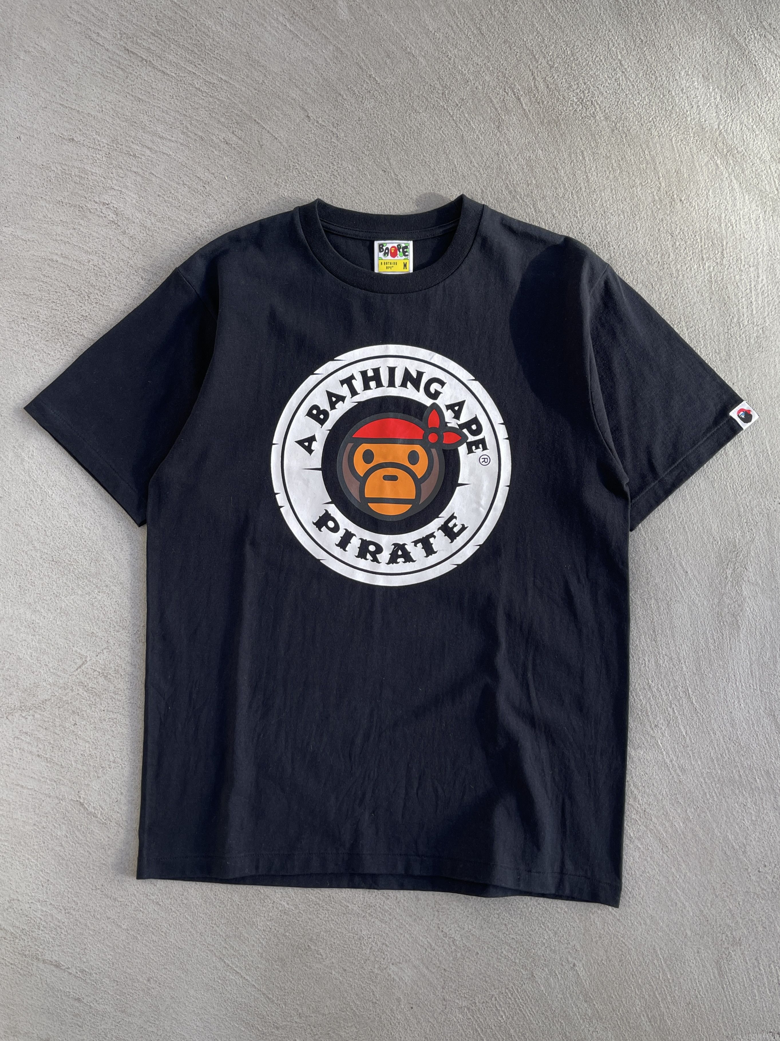 Bape 2010s Bape Priate Baby Milo Head Logo Tee (M) | Grailed