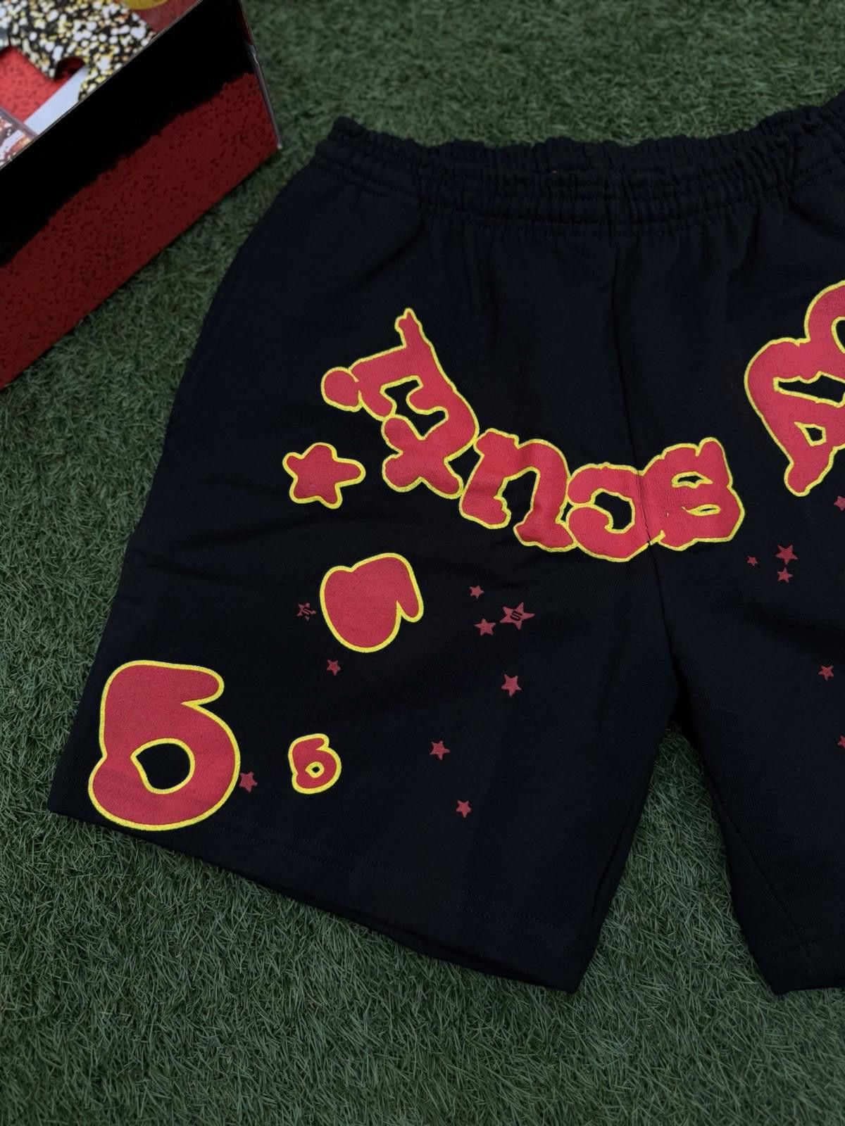 Sp5der Sp5der OG Web V2 Phantom Sweatshort “Black Red” 2025 (Small ...