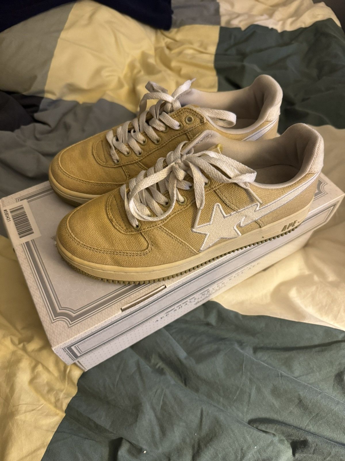 Bape A Bathing Ape Beige Canvas Bapestas 2007-2008 FS-018 | Grailed