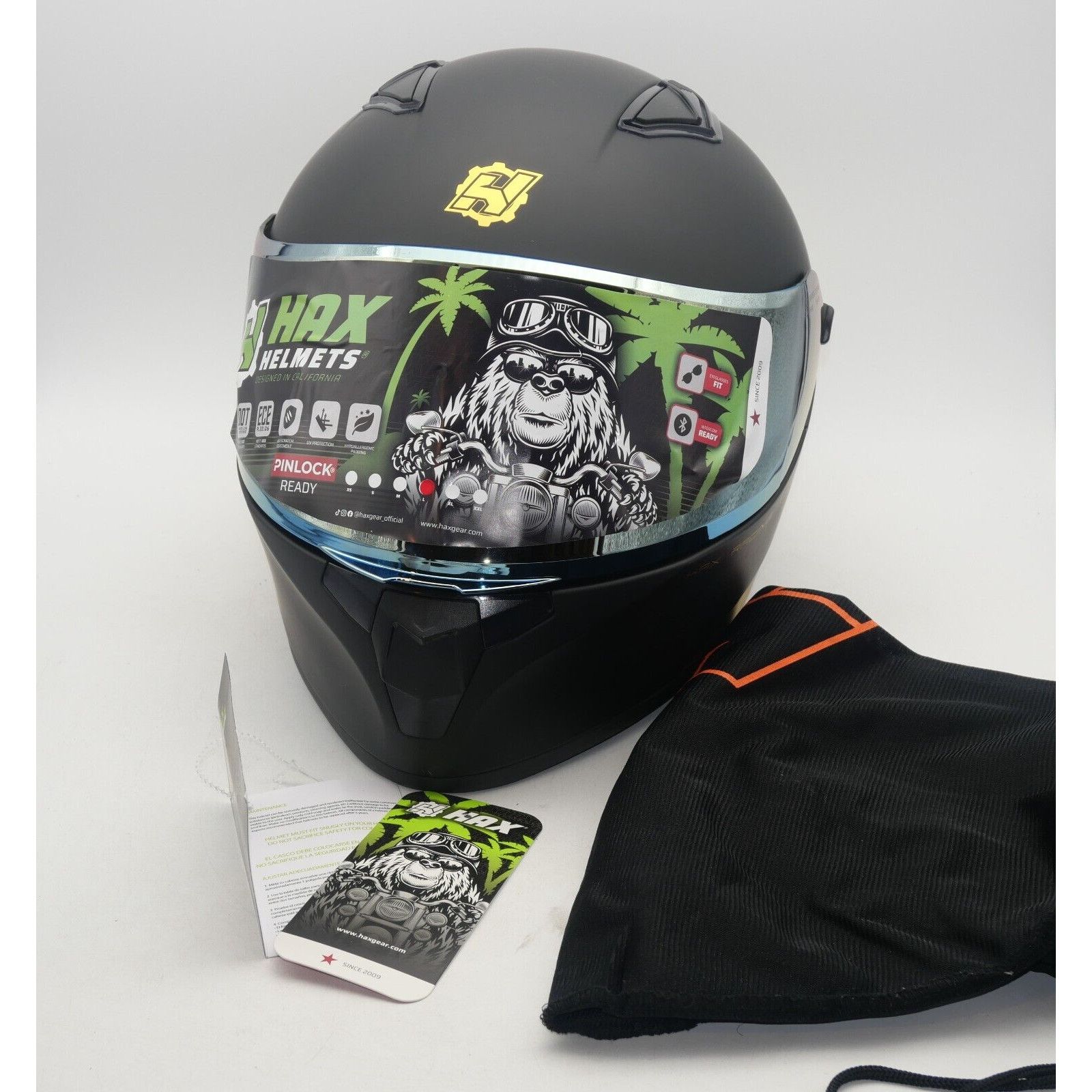 Other NEW HAX Obsidian Full Face Dual Visor Motorcycle Helmet | Grailed