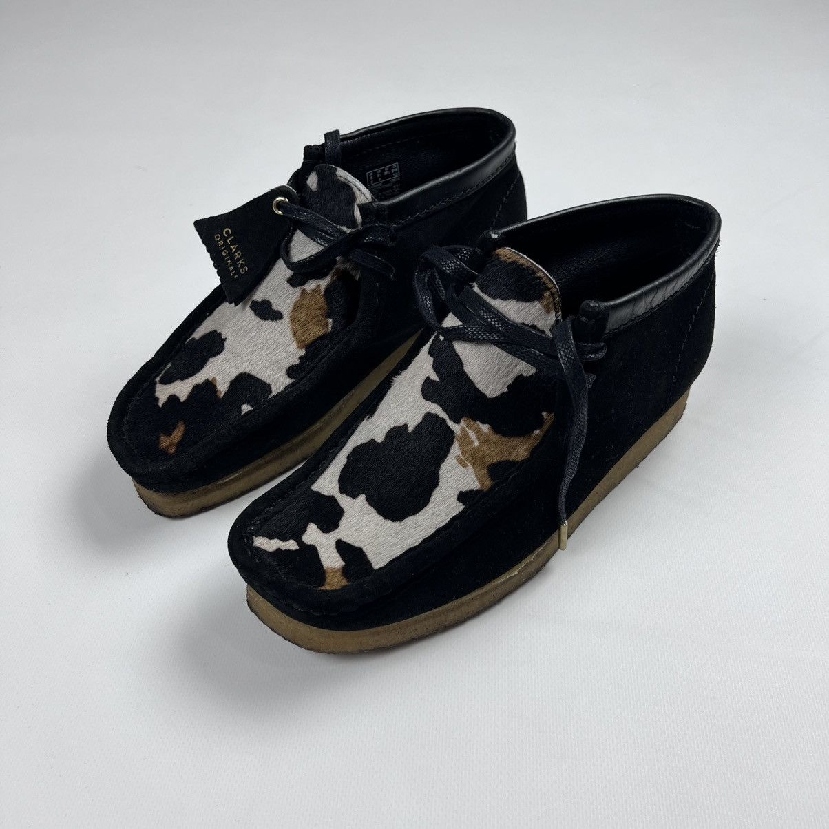 Clarks Clark’s Wallabee boot cow print | Grailed