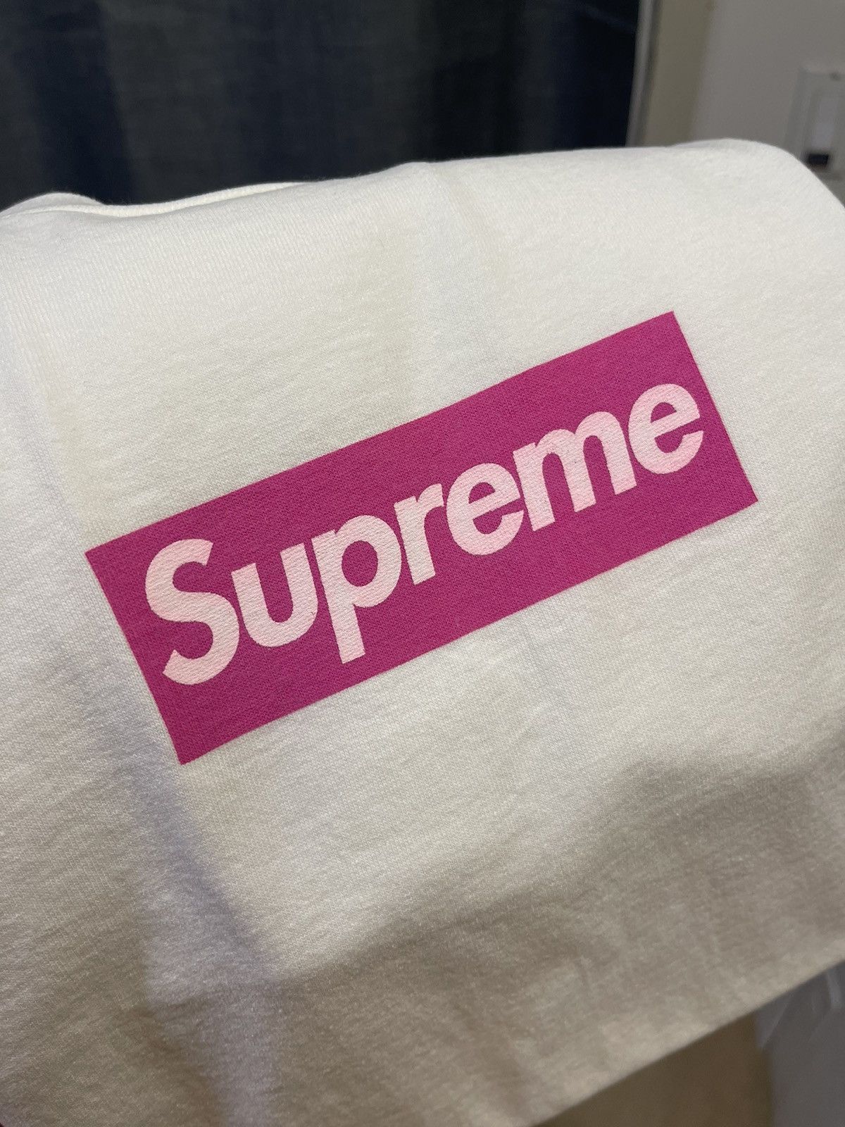 Supreme 2005 Supreme Pink on White Box Logo Tee | Grailed