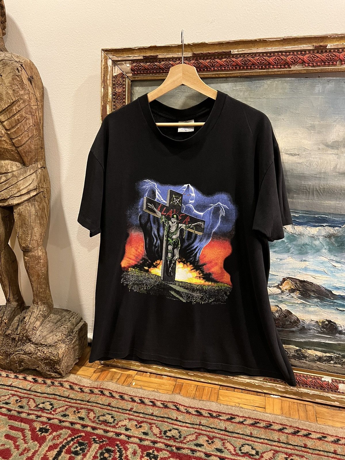 Band Tees × Slayer × Vintage 1991 Slayer Touring in the Abyss Crucified ...
