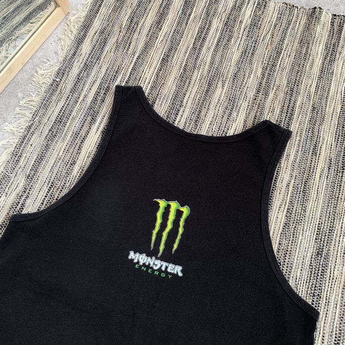 Vintage Vintage Y2K Monster Energy Graphic Black Tank Top Tee Shirt ...