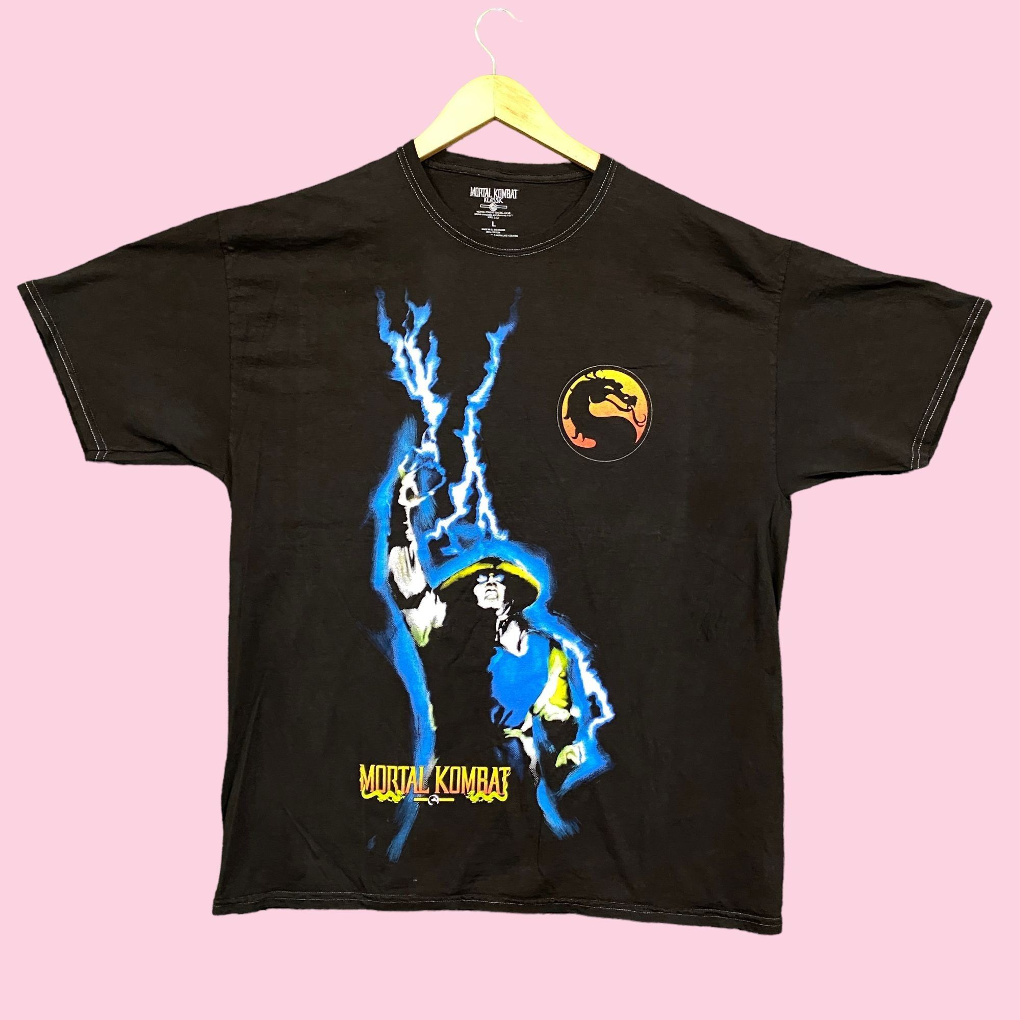 Nintendo Mortal Kombat Raiden Lighting Strike Poster Tee L | Grailed